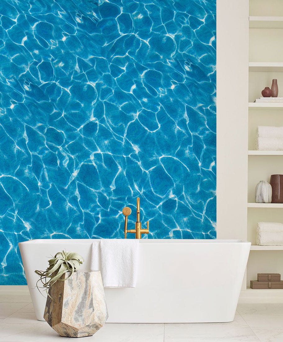 Serene Blue Water Pattern Mural Wallpaper | Ever Wallpaper – Everwallpaper