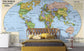 Educational World Map Kids Mural Wallpaper | Ever Wallpaper
